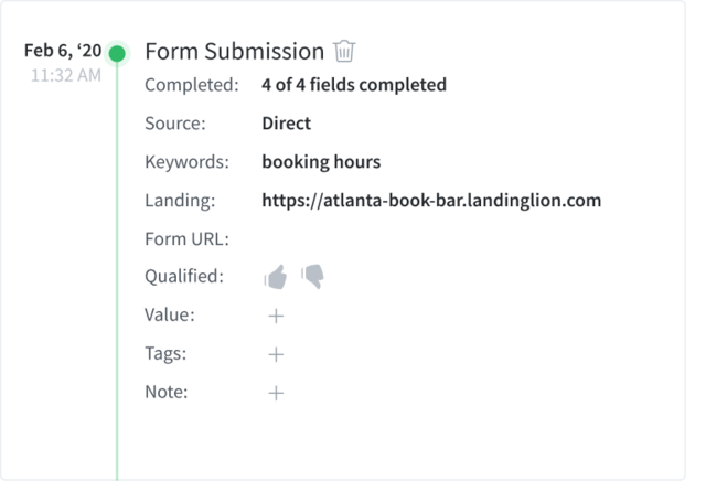 Form submission log – CallRail Help Center