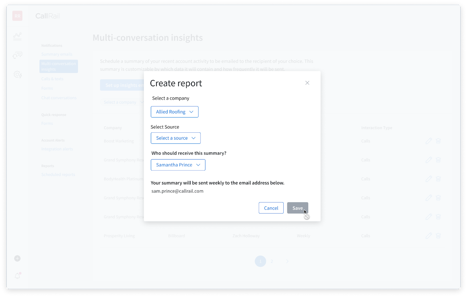 Multi-conversation insights – CallRail Help Center