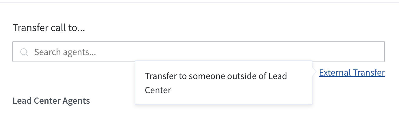 Making a transfer outside of Lead Center – CallRail Help Center